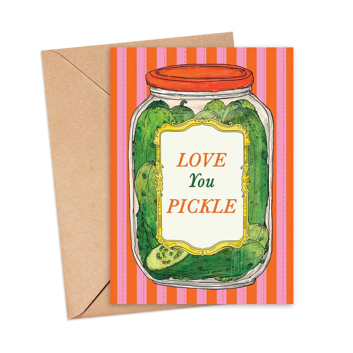 Love You Pickle Greeting Card – natdraws